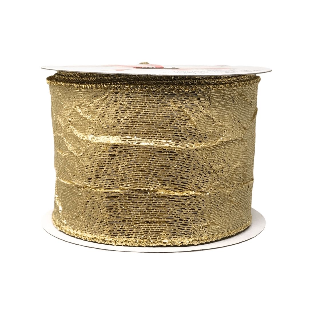 (9046) Liston navideño oro metalico mate – Mercería El Gato
