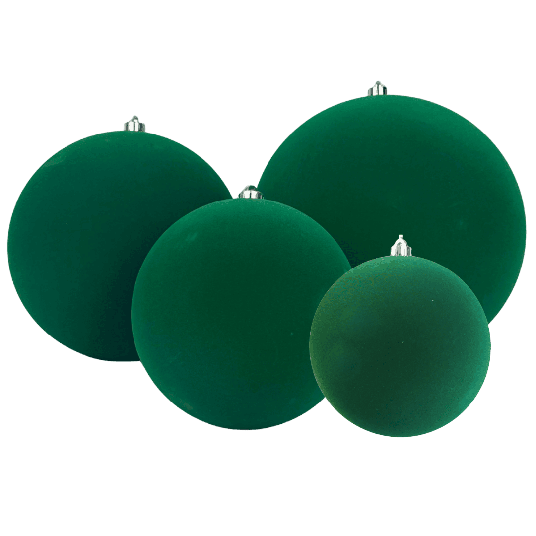 Esfera terciopelo verde 15cm/20cm/25cm/30cm – Mercería El Gato