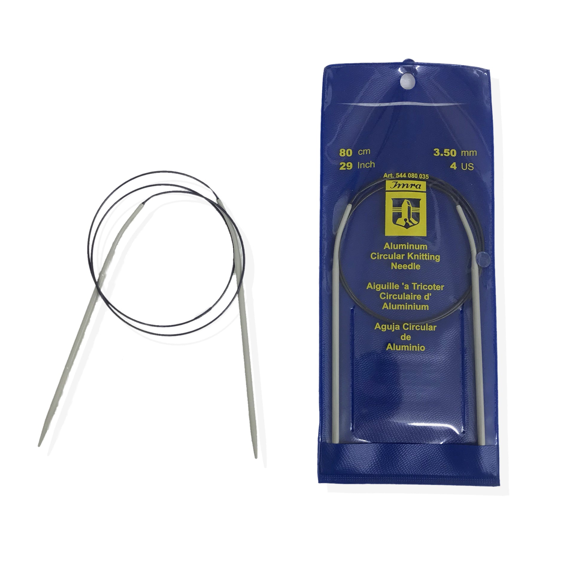 Aguja para tejer de aluminio circular 80cm – Mercería El Gato